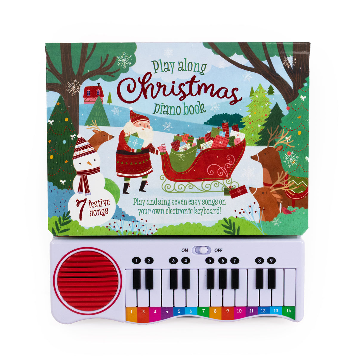 Play Along Christmas Piano Book - Colour-Coded Keyboard with Festive S ...
