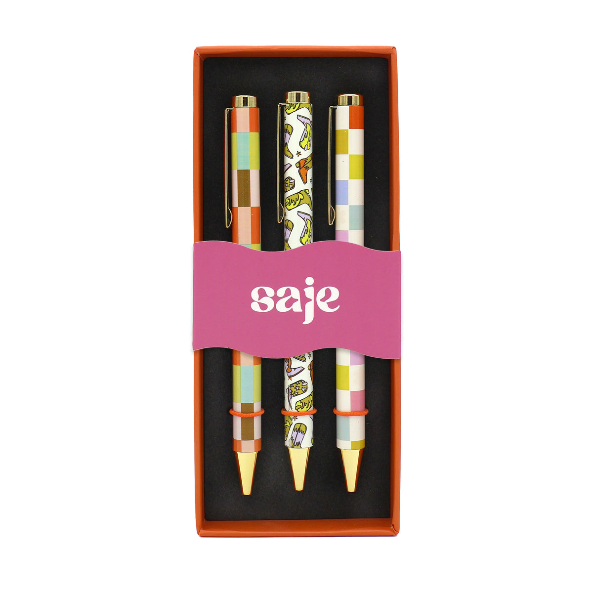 Saje Mixed Design Ballpoint Pens in Gift Box – Set of 3 Pens – Robert Frederick