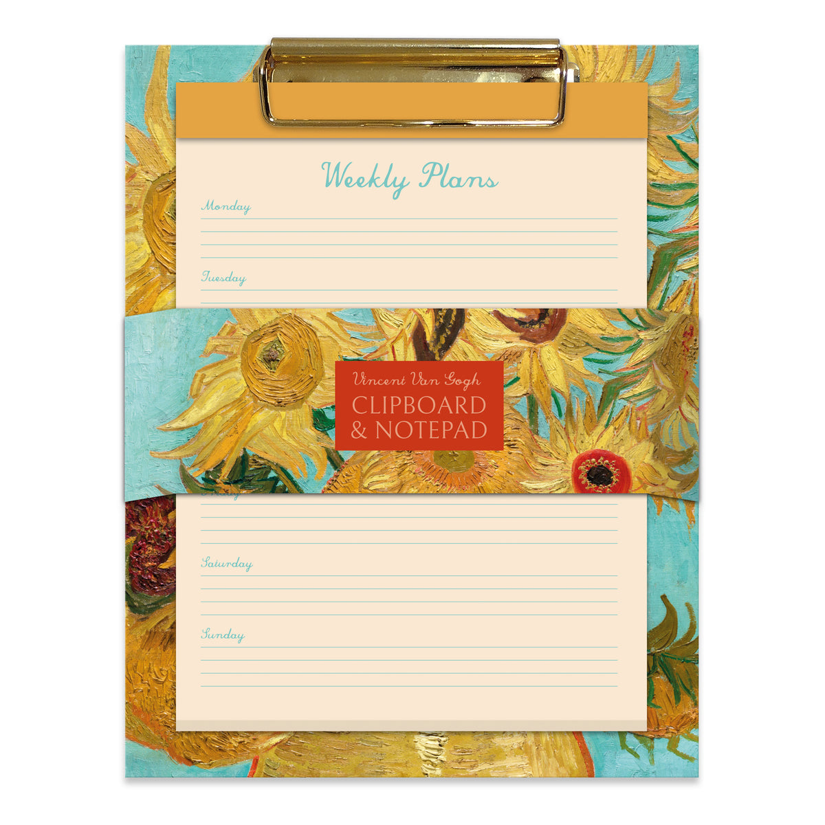 Van Gogh Sunflowers Weekly Planner Clipboard & Notepad Set – Robert ...