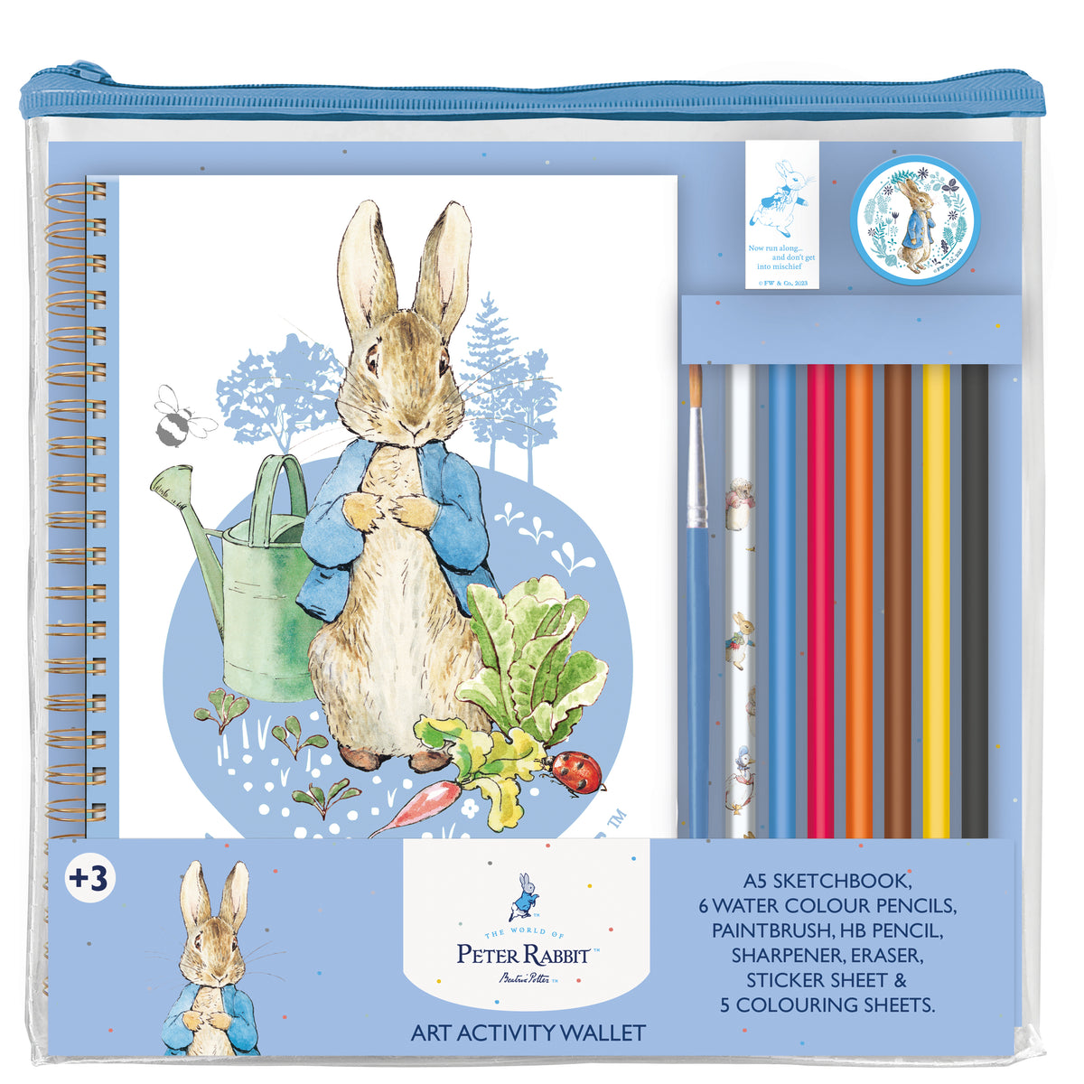 Peter Rabbit Art Activity Wallet – Kids Drawing & Colouring Set ...