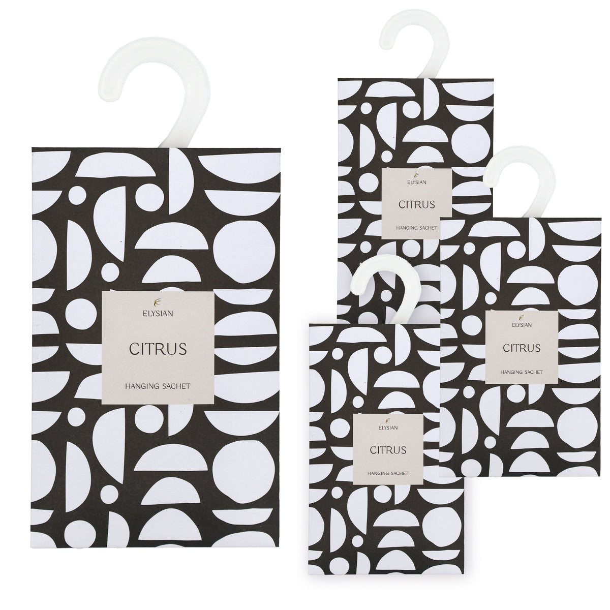 Elysian Scented Hanging Sachet - Set of 4 Citrus - Geometric Design ...
