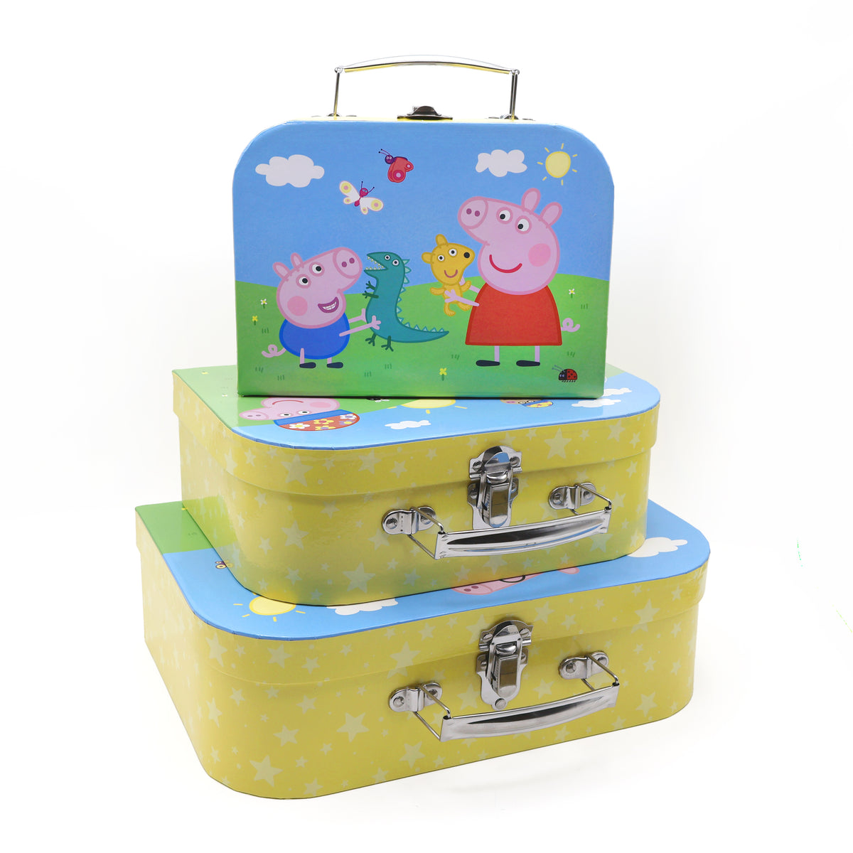 Peppa Pig Triple Carry Case Set - Official 3-Piece Kids Storage ...