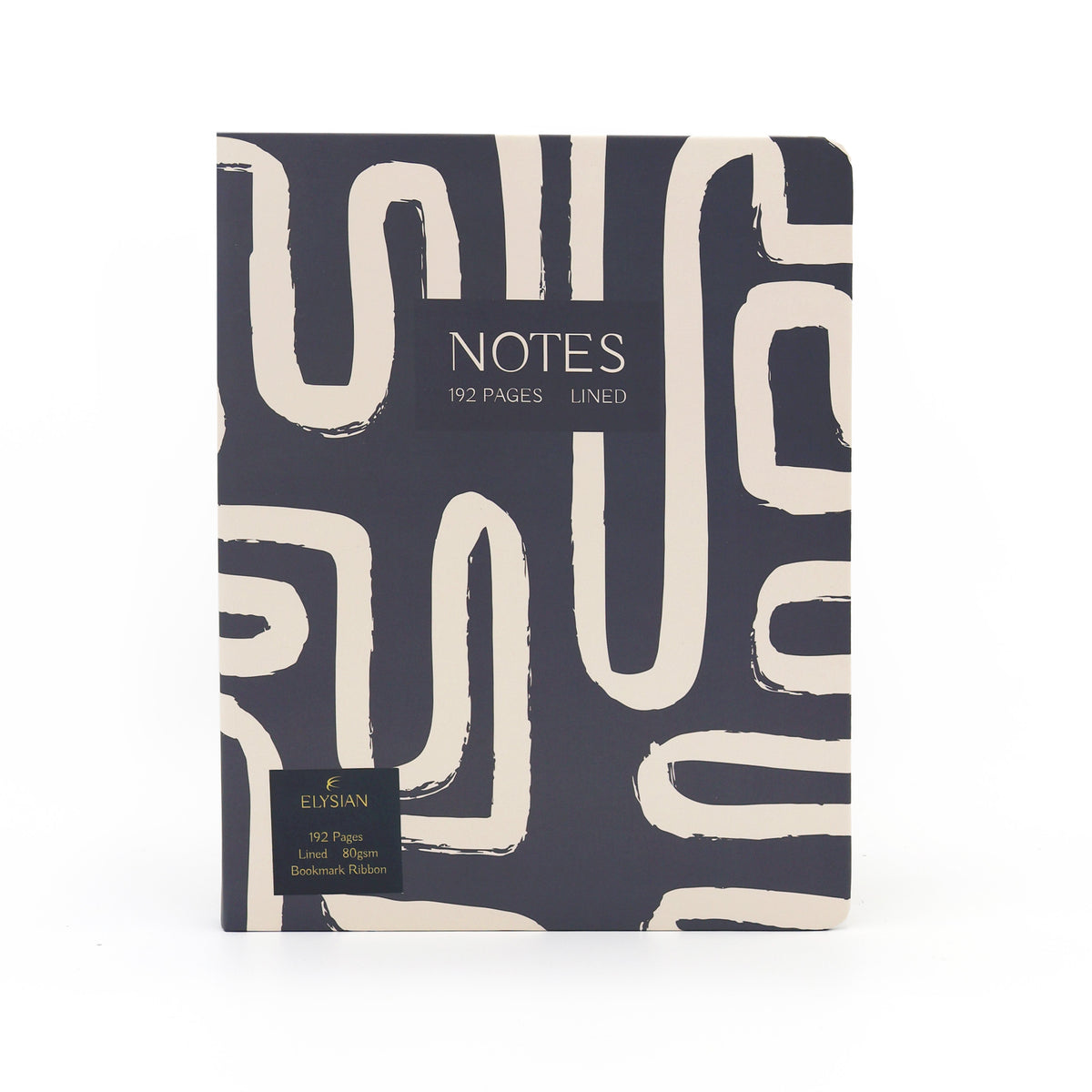 Journal Notebook – Monochrome Squiggle B5 Design – Robert Frederick