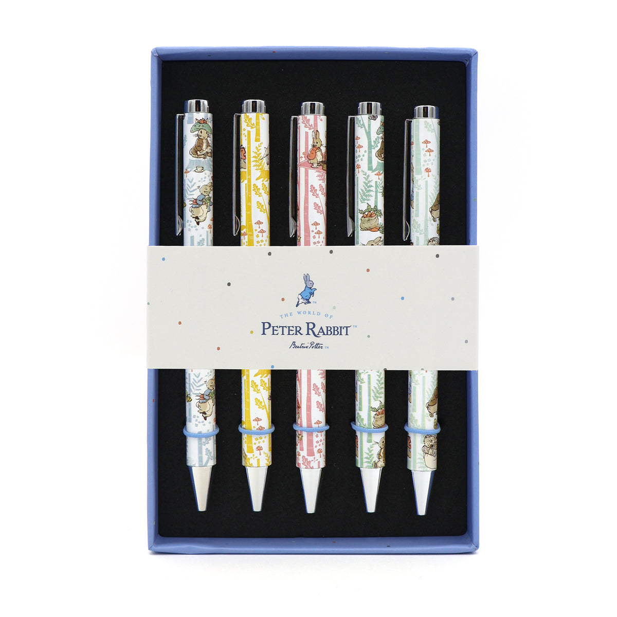 Peter Rabbit Forest Picnic Ballpoint Pens in Gift Box – Set of 5 Pens ...